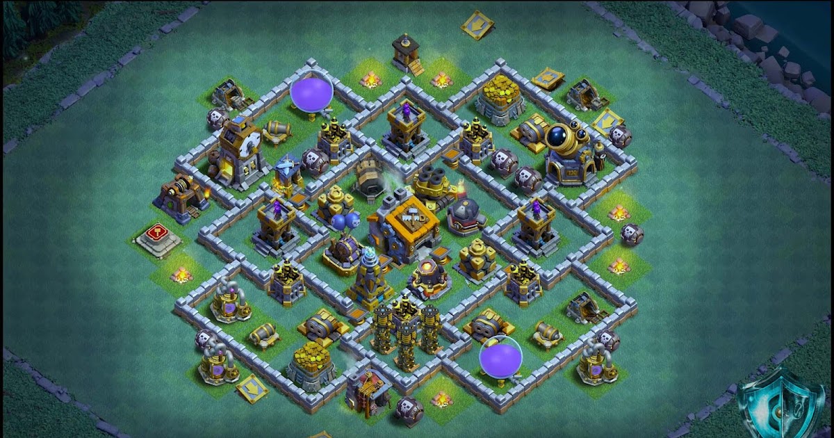 Best Builder Hall 9 base design with Copy link - Base of Clans