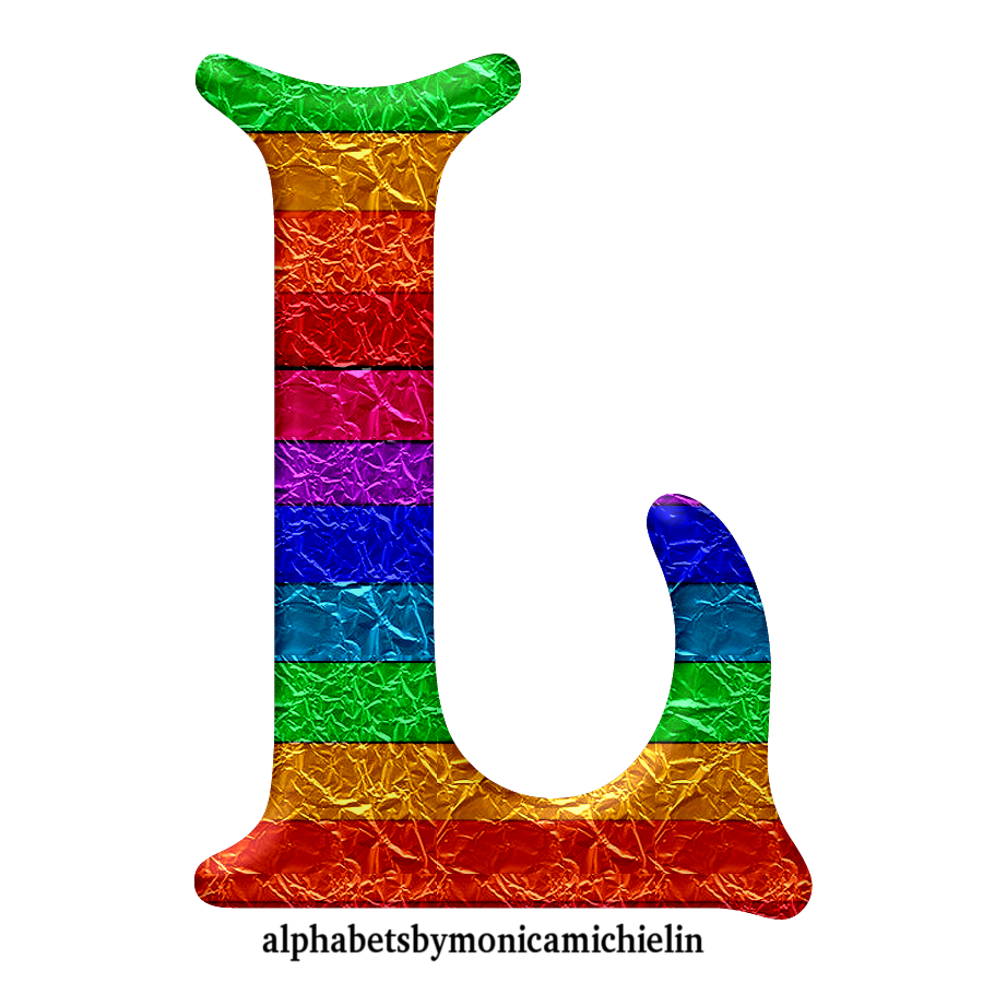 M. Michielin Alphabets: RAINBOW GLASS FONT ALPHABET LETTERS PNG