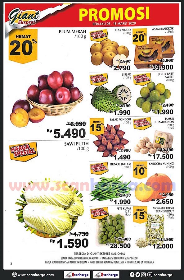 √ Katalog Promo Giant Spesial Mingguan 5 - 18 Maret 2020