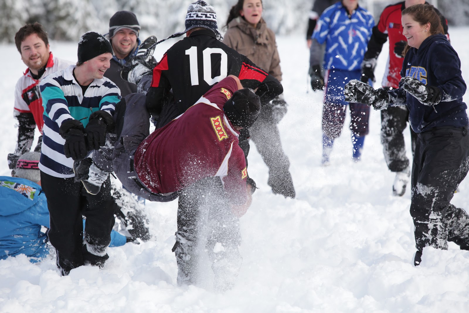 We Four Mallyons: Snow Rugby