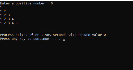 Learn Programming: Write a program to print half pyramid / triangle ...