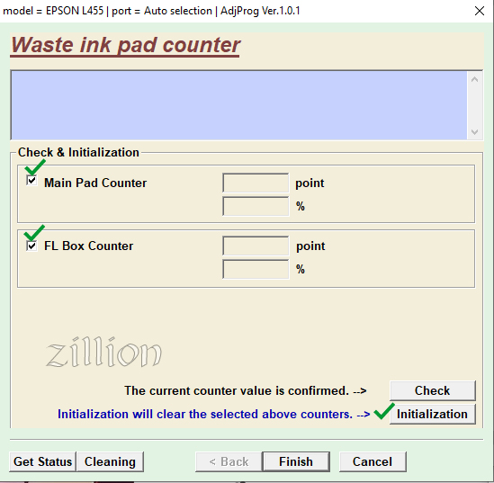 Zillion: How to Reset Waste Ink Pad Counter for Epson L455