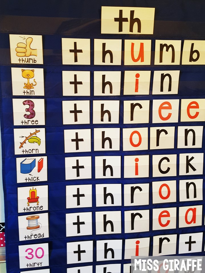 Miss Giraffe's Class: Digraphs Activities for First Grade and Kindergarten