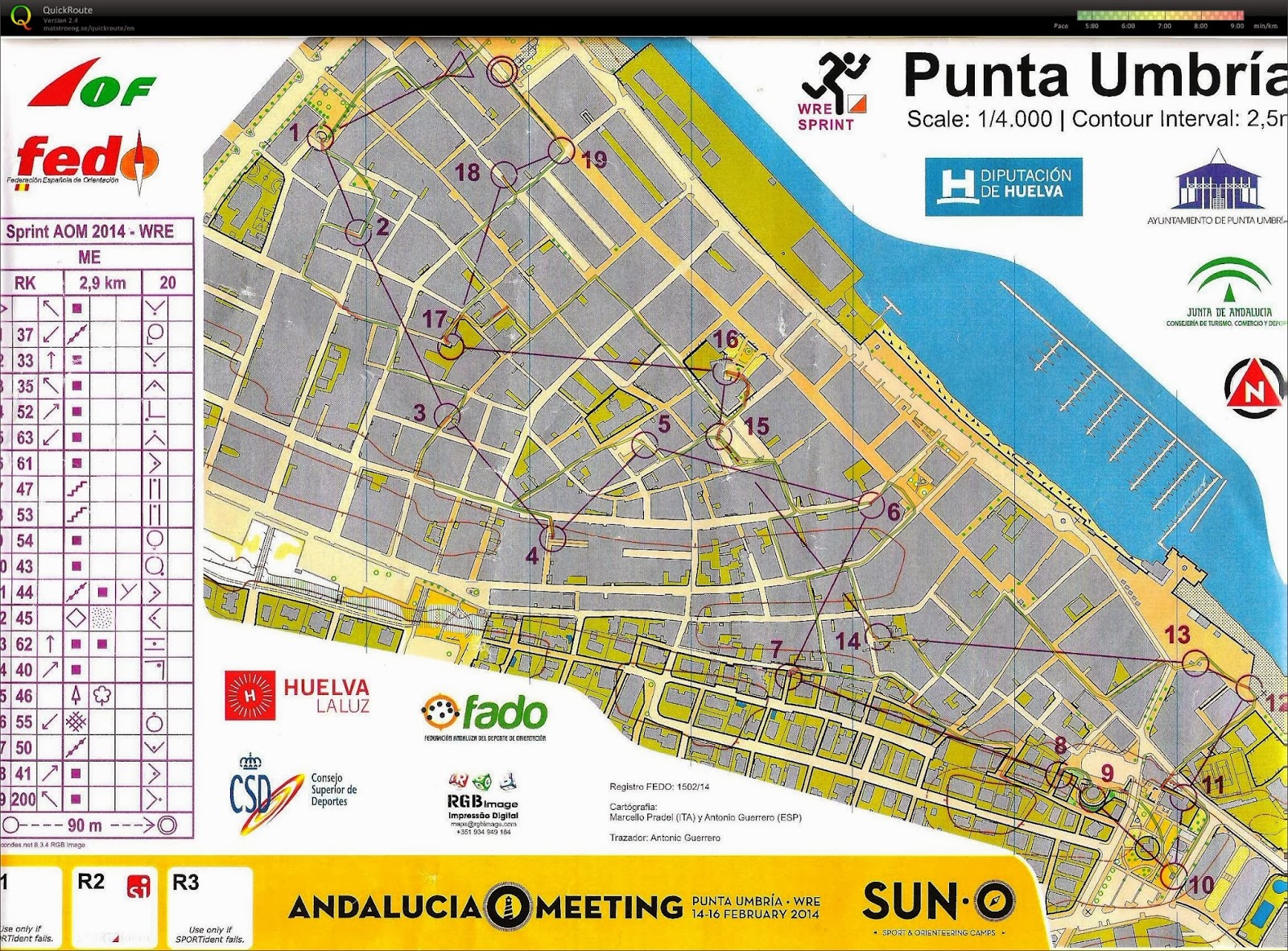 Orientēšanās kartes: Punta Umbria (Sevilla)