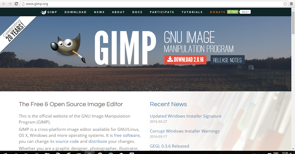 مواقع تفيدك : GIMP -GUN Image