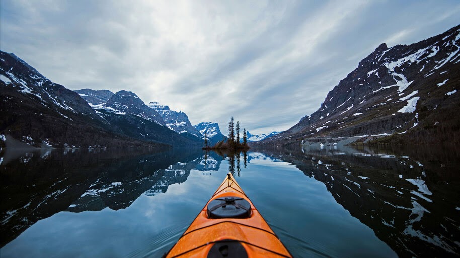 #8.2867, Kayak, POV, Nature, Scenery, Lake, National Park, Montana, 4K ...