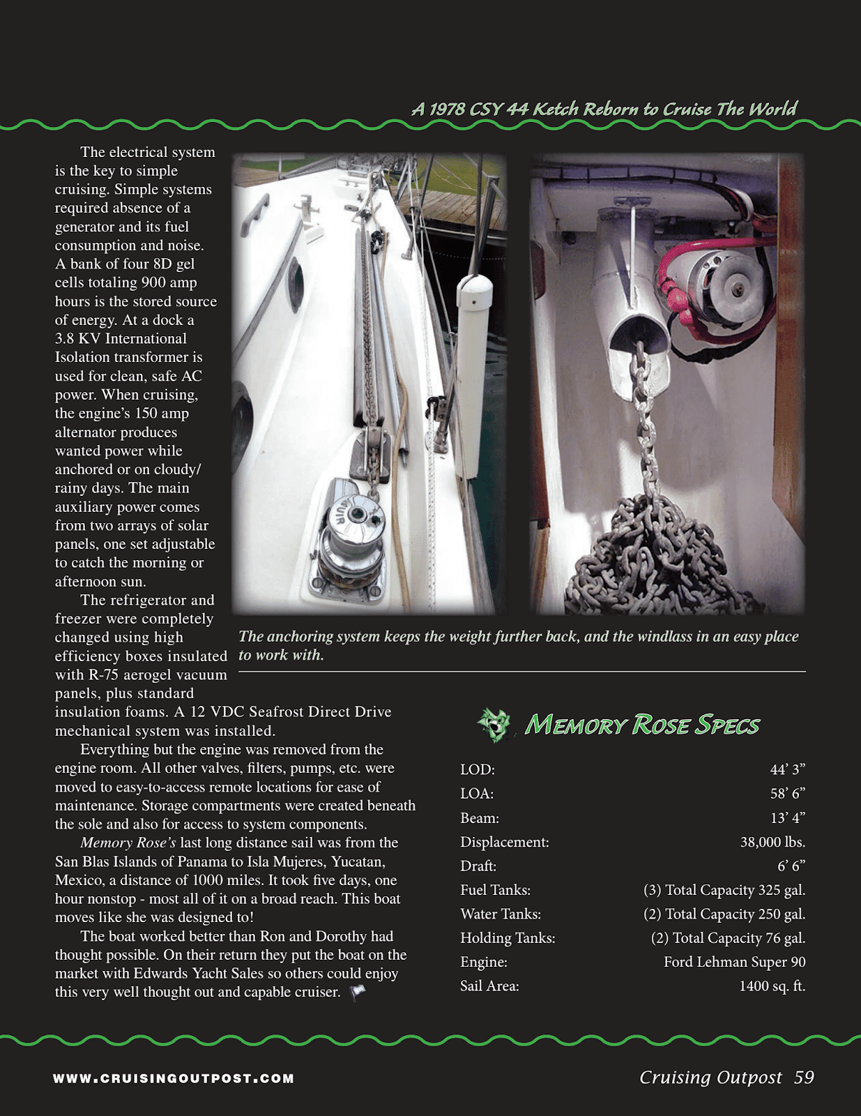 MEMORY ROSE: MEMORY ROSE IS THE 'FEATURED BOAT' IN CRUISING OUTPOST ...