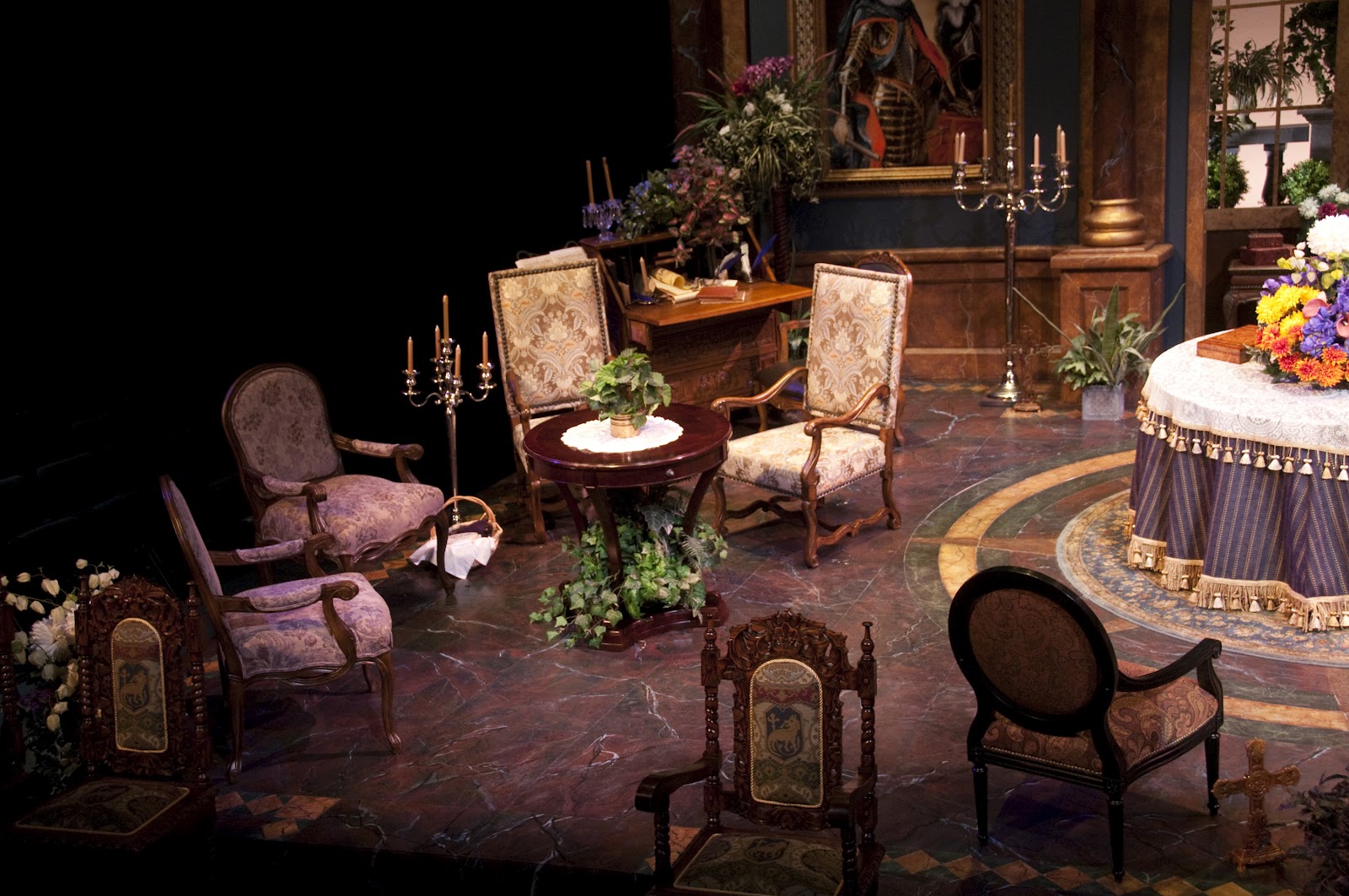 The Theatrical Designs of Gary Benson: Tartuffe--Scene Design