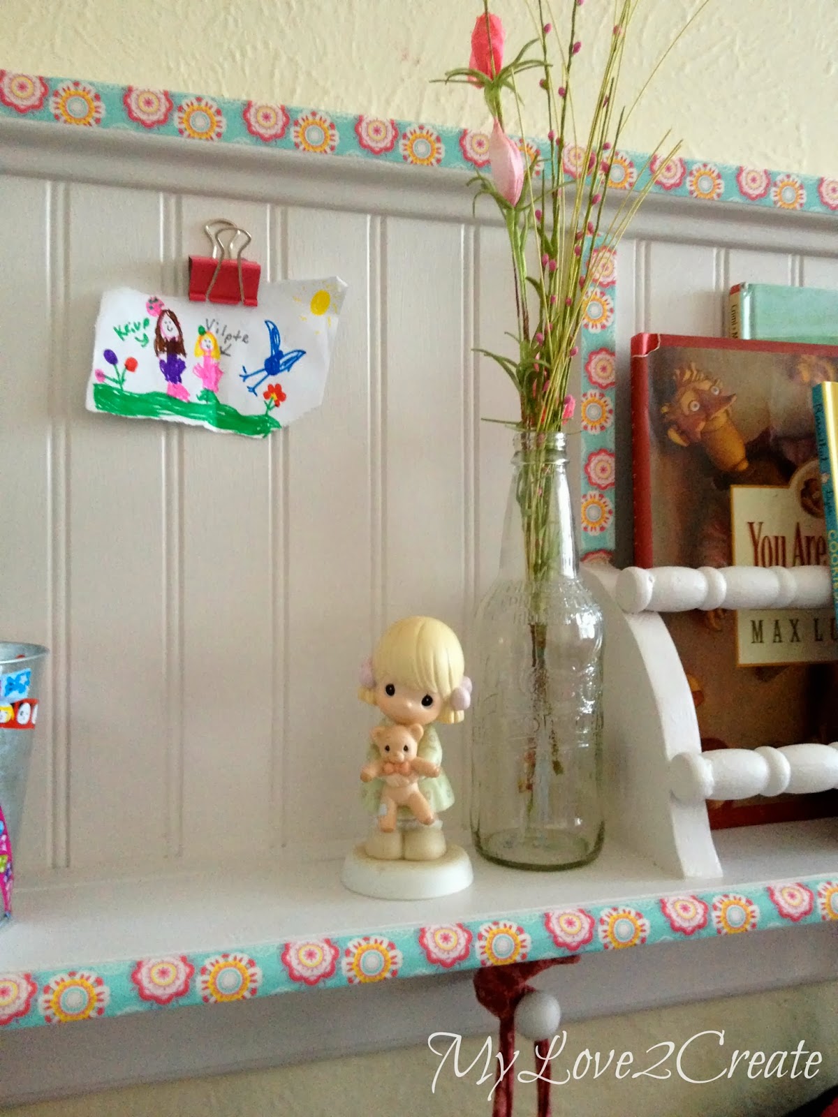 Repurposed Hook Shelf into Fun Book Shelf | My Love 2 Create