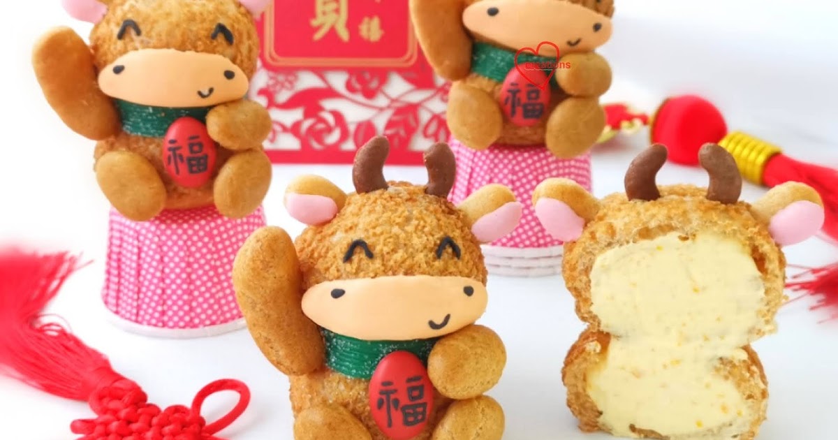 Loving Creations for You: Fortune Ox Mandarin Orange Choux Pastry