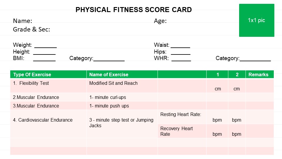 MAPEH Homepage: FA#1.9 Physical Fitness Testing | Physical Fitness and ...