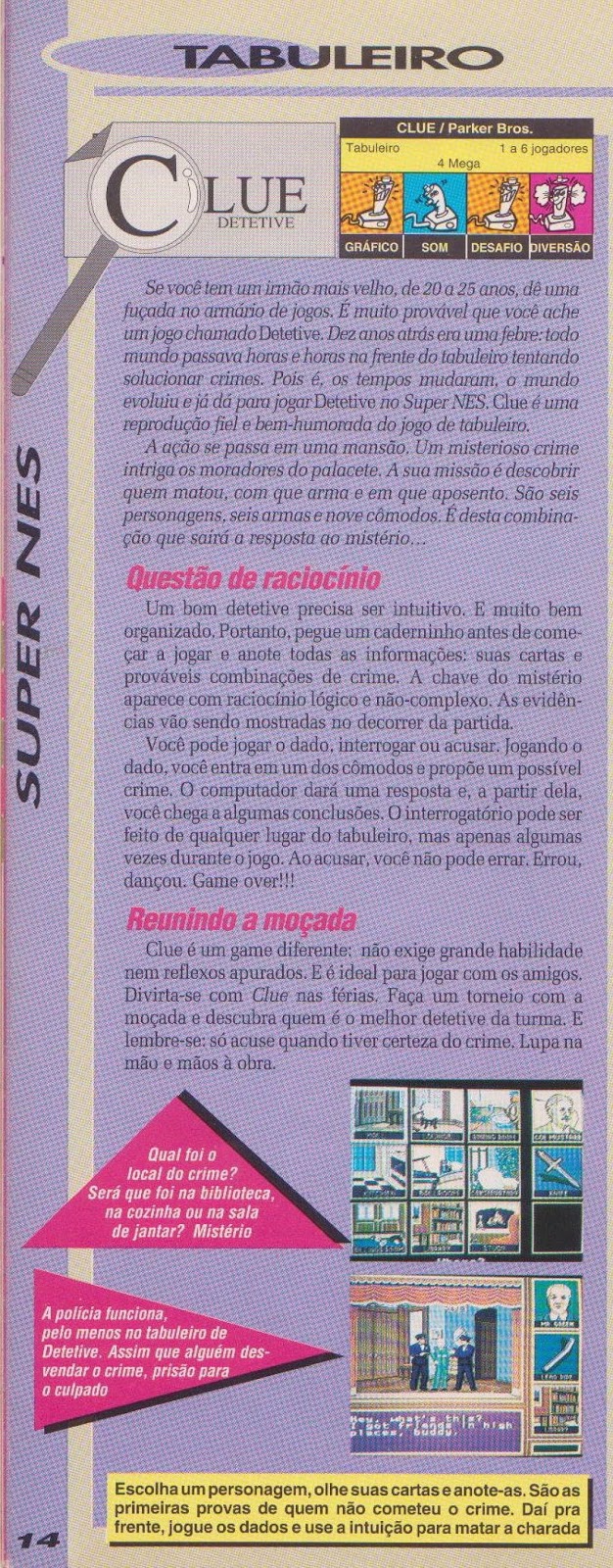 [AÇÃO GAMES 026] CLUE (SNES, 1992) [#321]