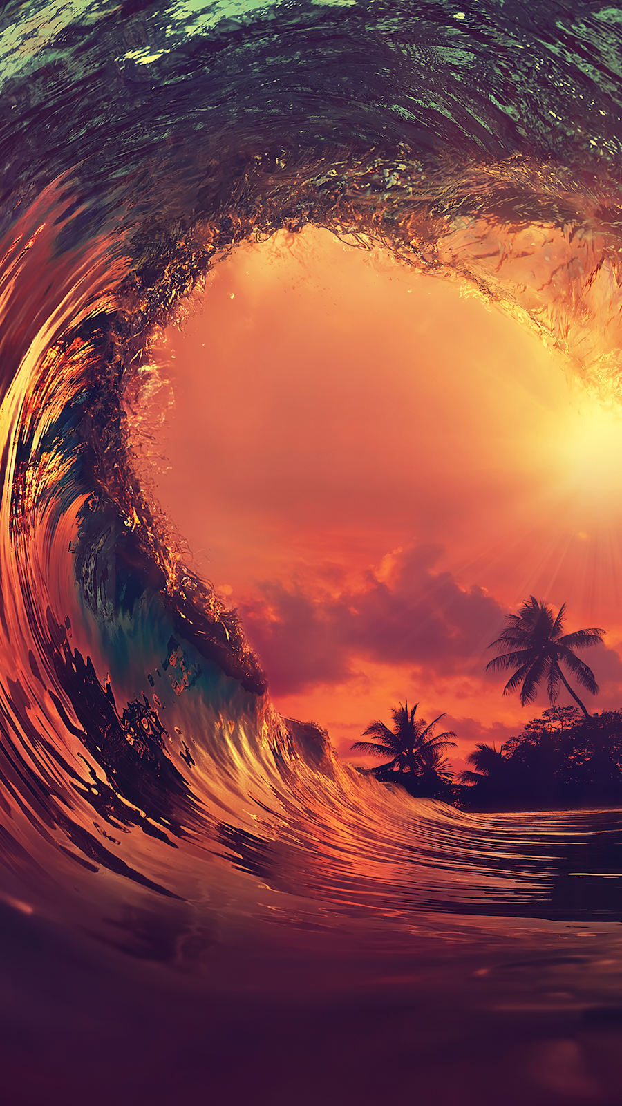 Tropical Break Wave mobile wallpaper - HD Mobile Walls