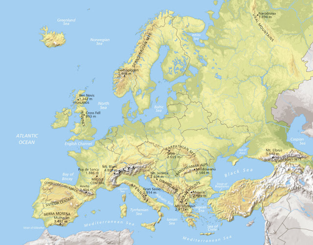 Science and Physical Education: The landscape of Europe.