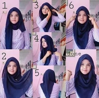 Cara memakai jilbab segi empat modis dan modern dengan tutorial plus gambar - Blog Personal