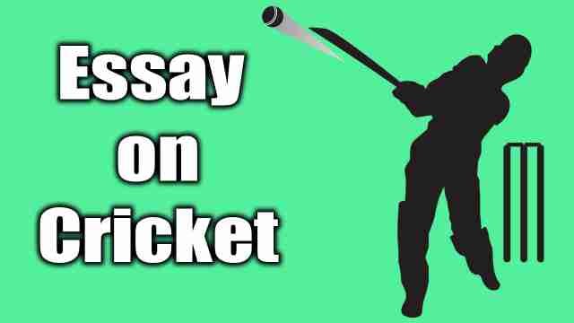 Cricket essay in English | My favorite sport game [Cricket]