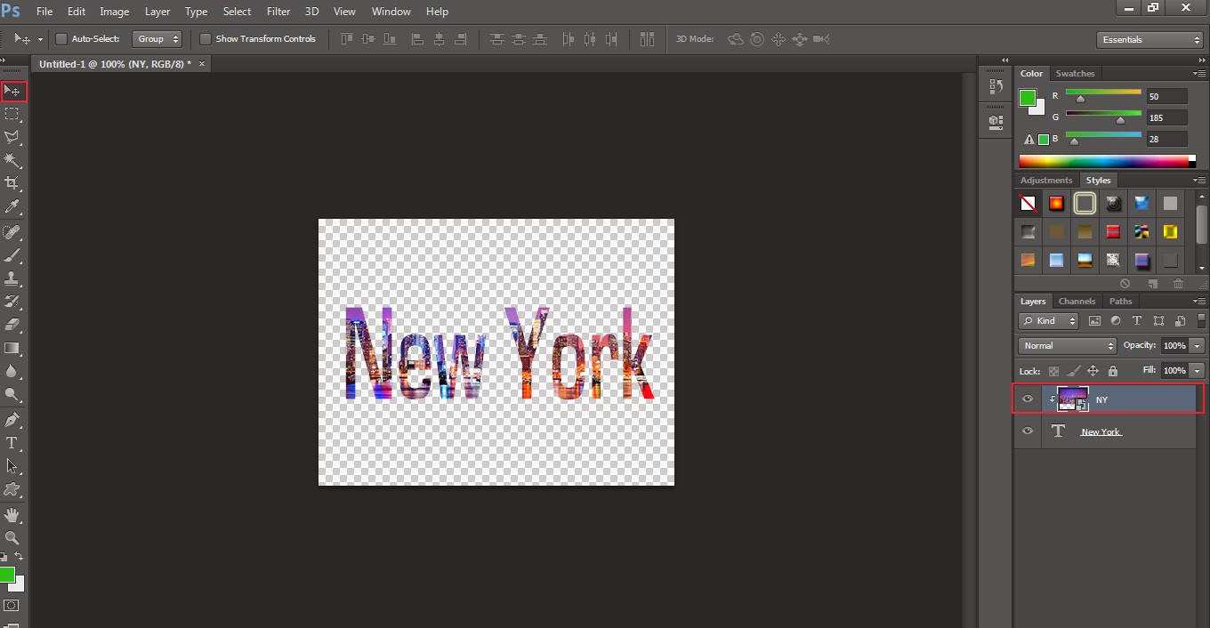 Well-being: How to Put an Image inside Text by a Clipping Mask in Photoshop