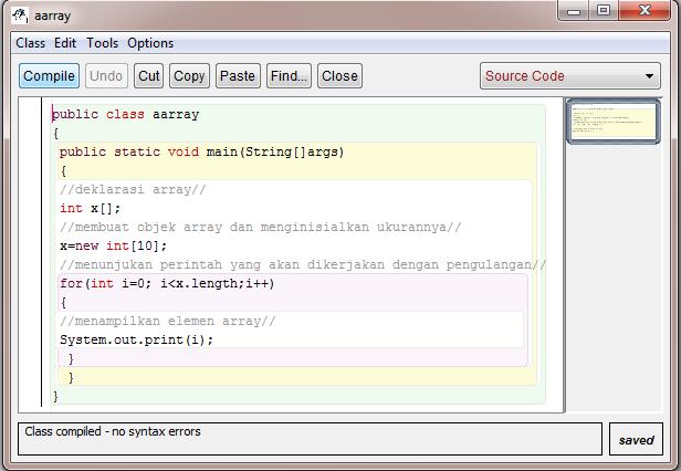 Program Sederhana Array Dengan Berbagai Tipe Data | Kamarnya Pekick