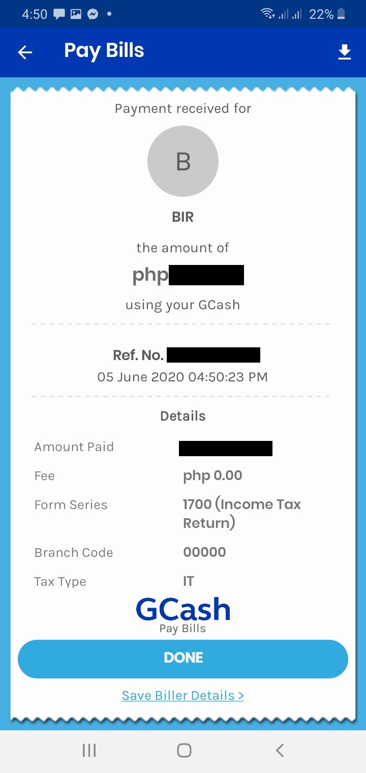 How to pay BIR tax due using GCASH