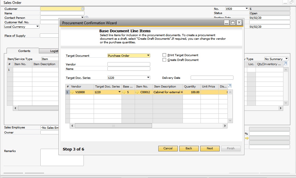 SAP Business One Knowledge: Drop-ship Warehouse in SAP Business One