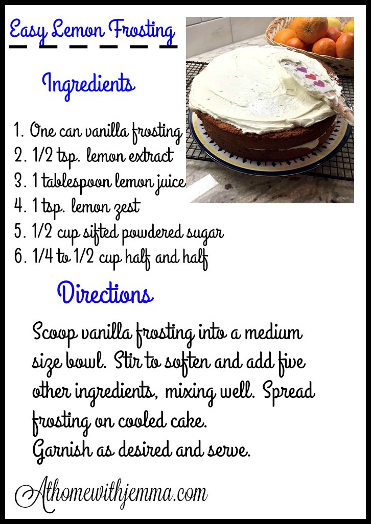 Homemade Lemon Cake With Lemon Frosting At Home With Jemma