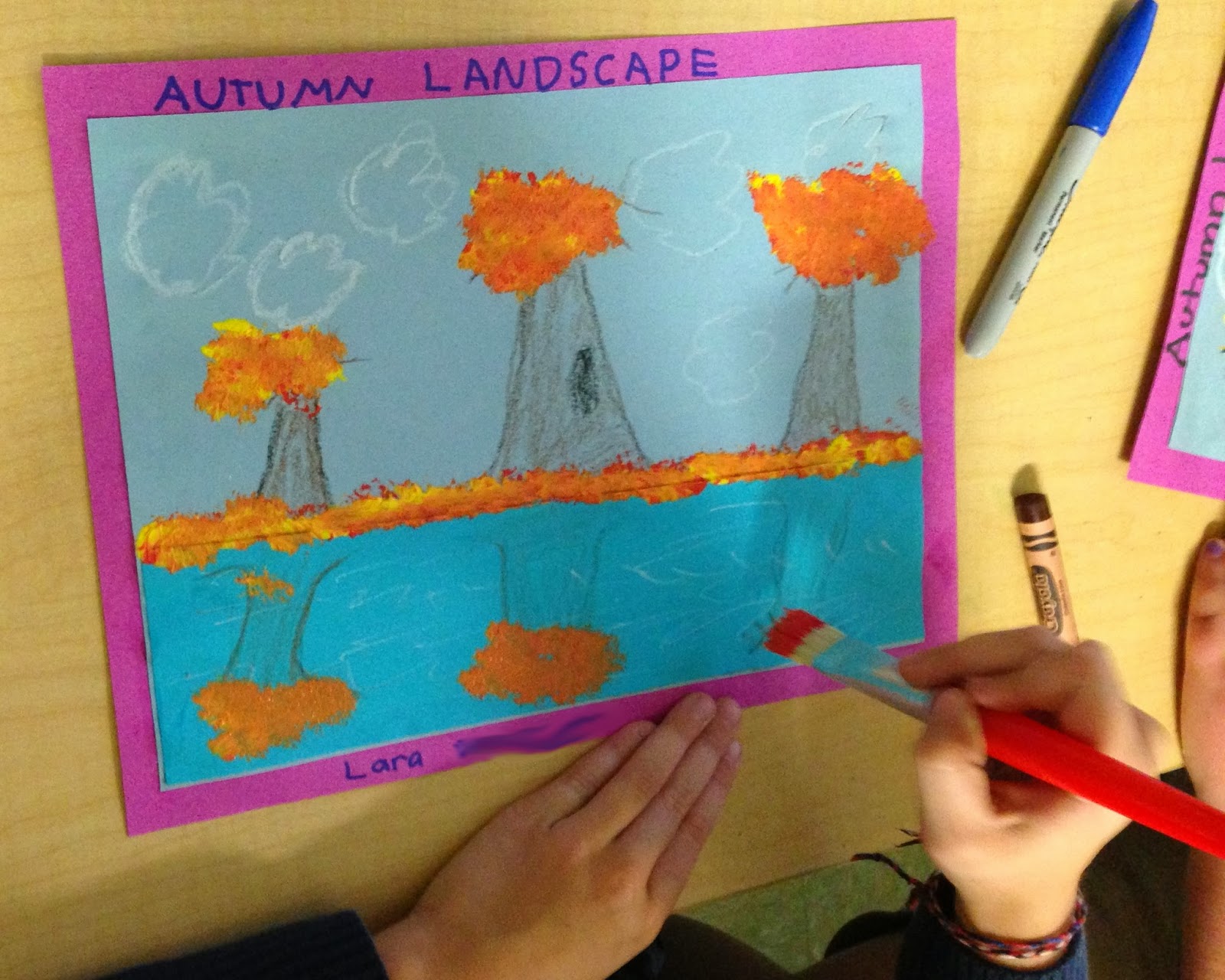 Mr.Kreutinger's Art Room!!!: 4th grade Autumn Landscapes!!!