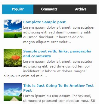 Membuat Sidebar Widget Multi Tab Menu di Sidebar Blog > Contoh Blog