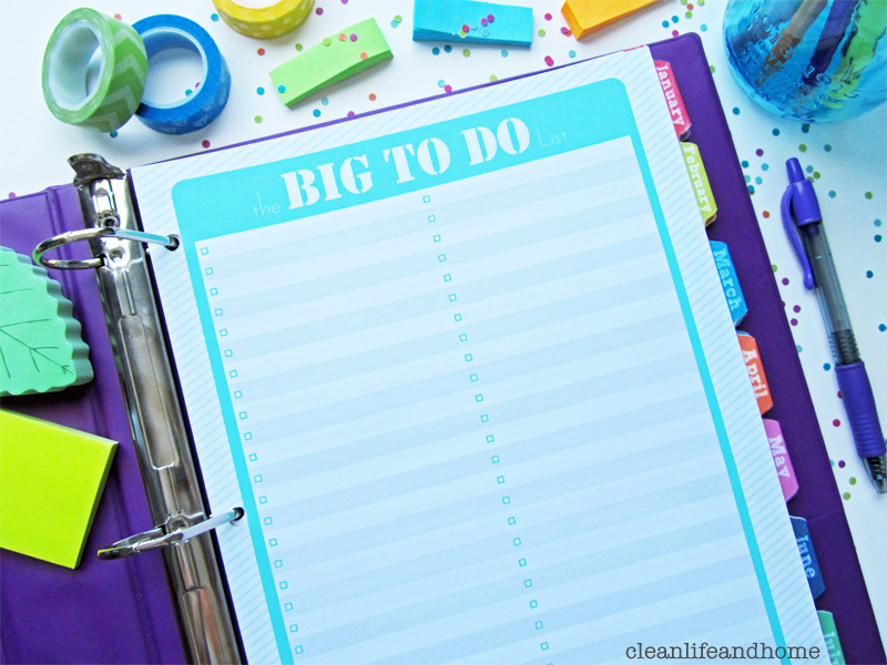 Clean Life and Home: Freebie: The BIG To Do List!