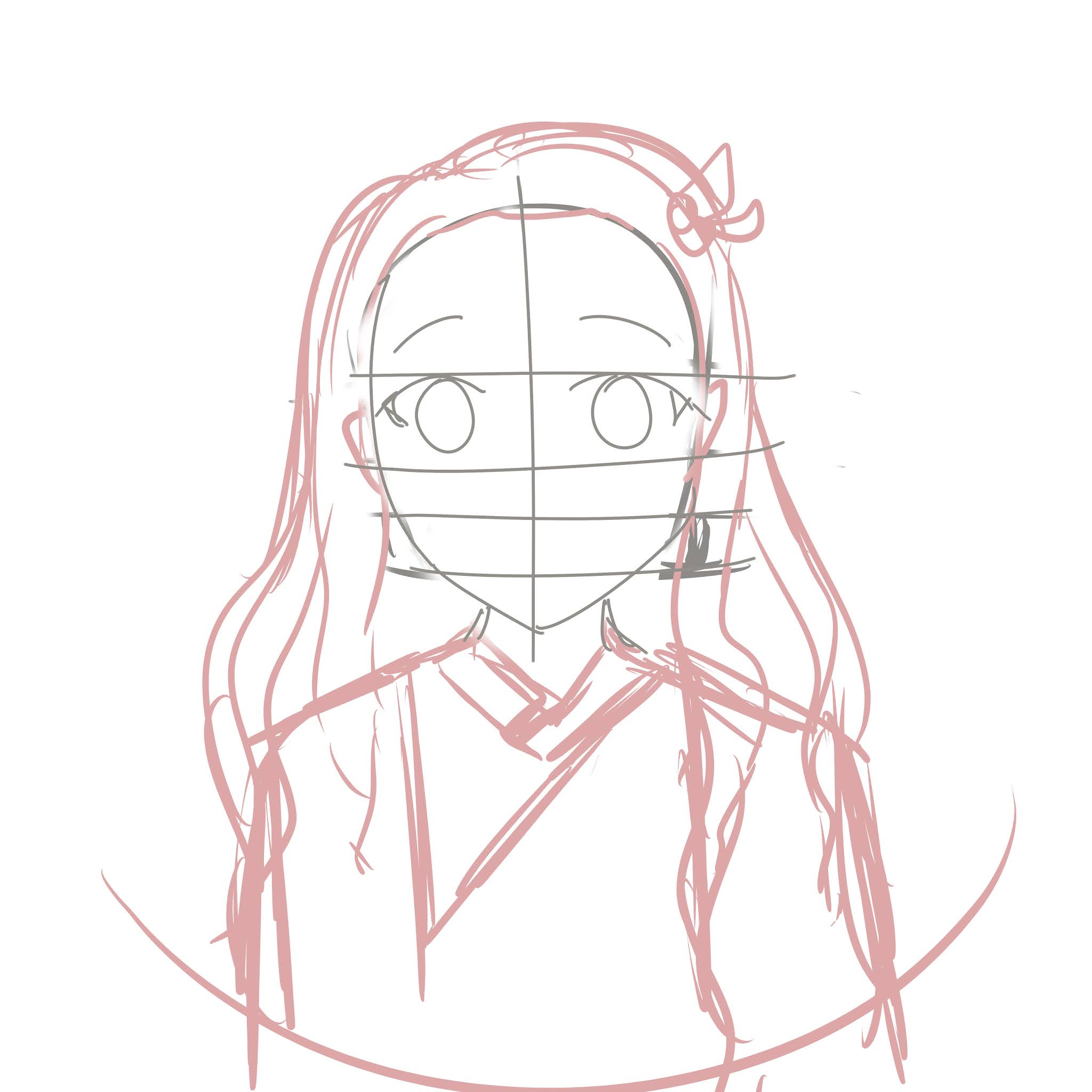 Blue And Pink: How To Draw Anime Nezuko