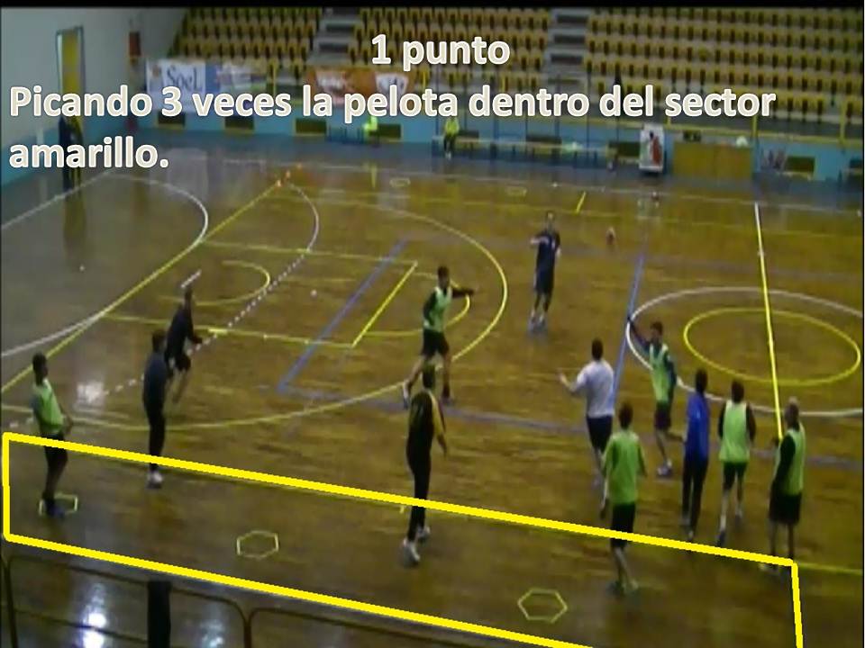 Entrenamiento de handball: Juegos de entrada en calor (postes, golpear ...