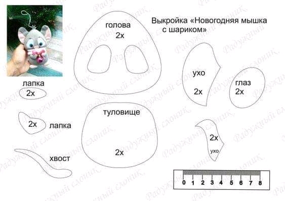 Ratinho com molde para imprimir | Molde para imprimir