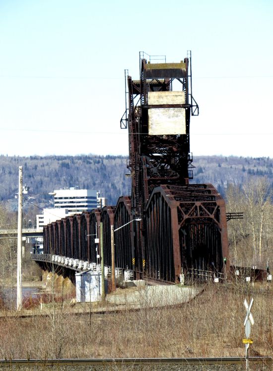 Industrial History: CN Strauss Direct Lift Bridge over Fraser River in ...