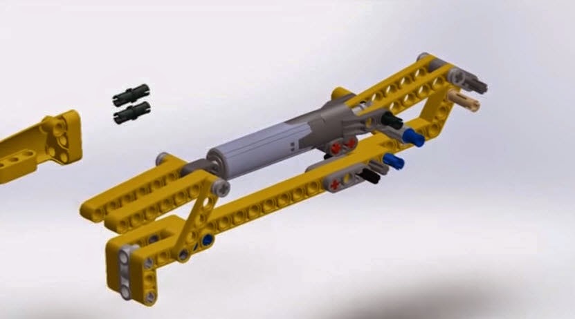 Video A Solidworks Assembly 3D Animation of Lego Technic Motorized ...