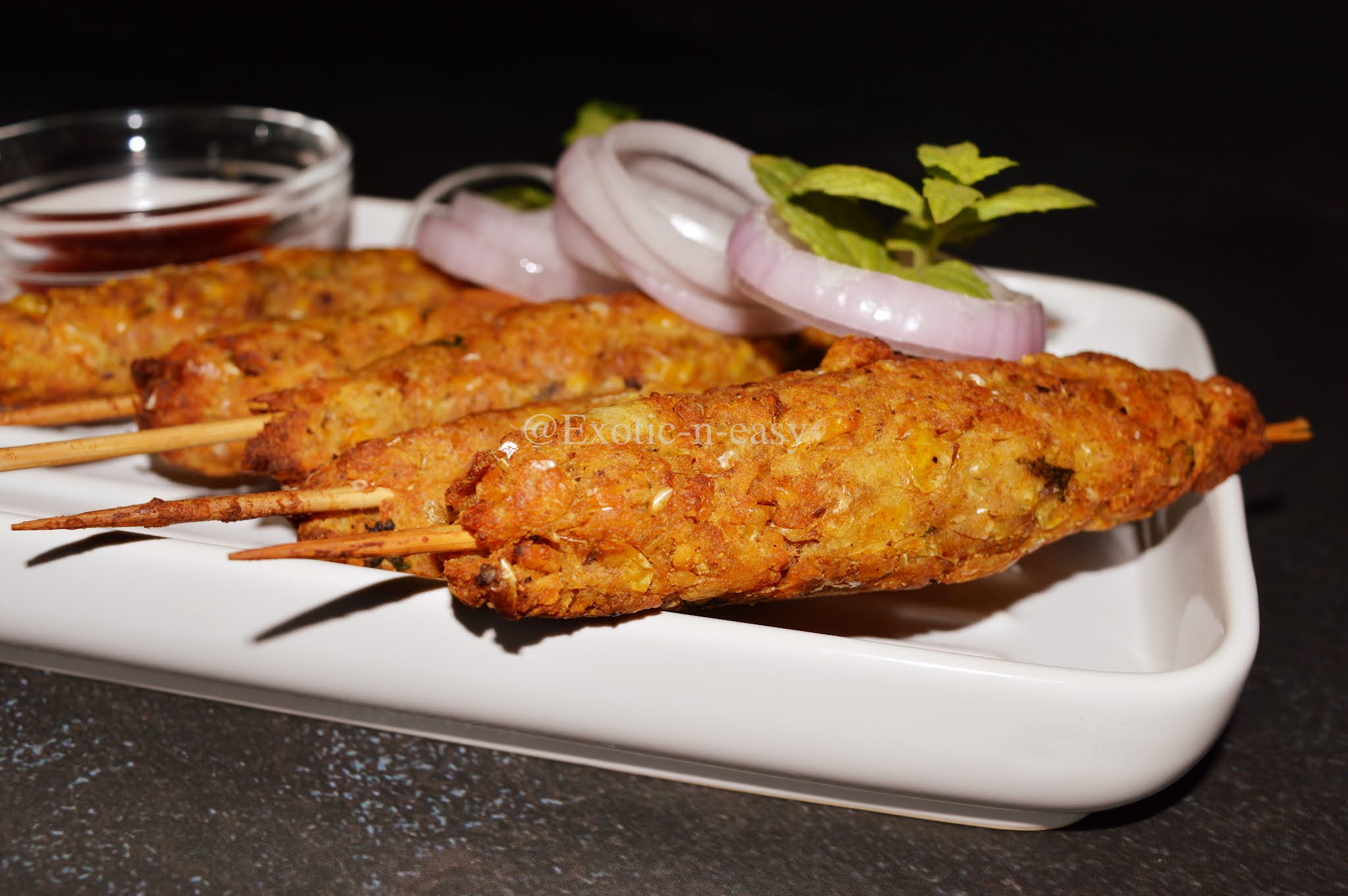 exotic-n-easy cooking: Corn Kebab Air Fried