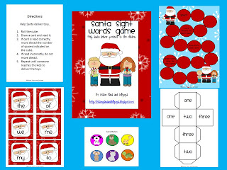Lesson Plans and Lollipops: Santa Sight Words Game Freebie