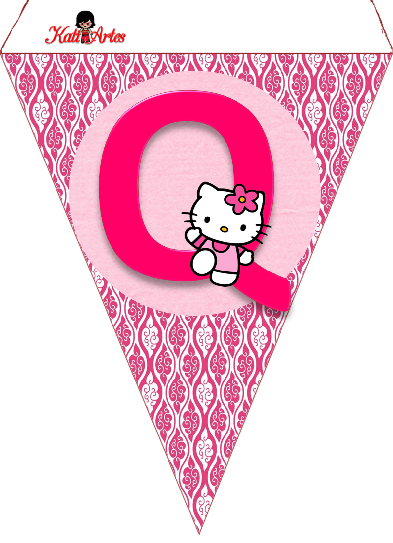 Hello Kitty Free Printable Bunting. - Oh my Alfabetos!