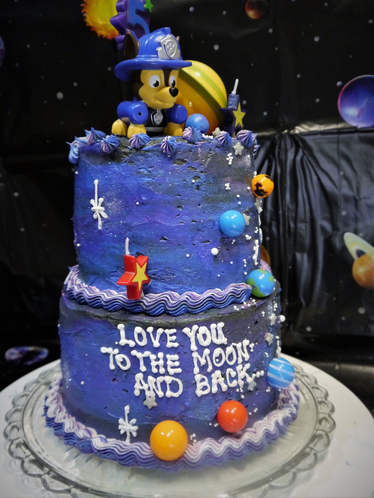 Suzy Homefaker: Galaxy Cake with Planets inside!! Solar System Birthday ...