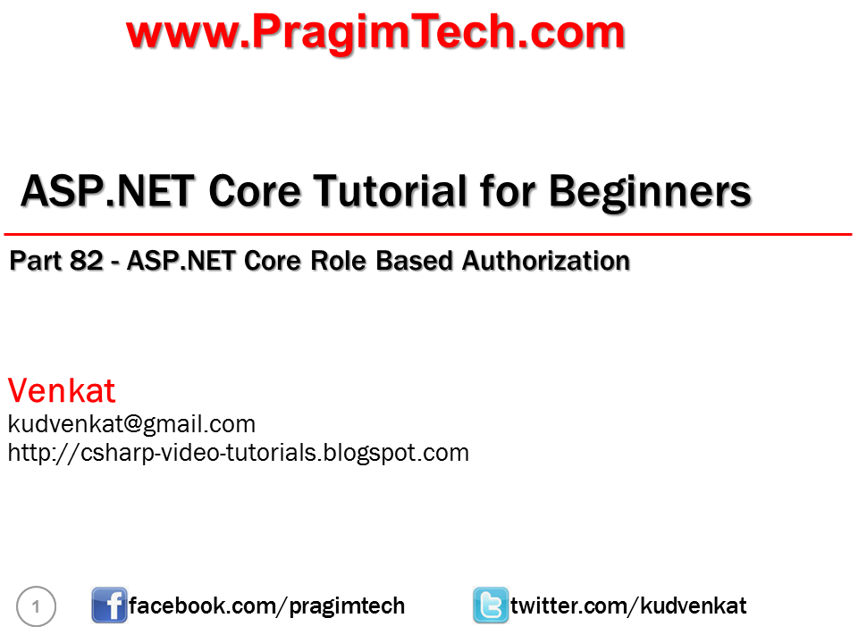 Sql Server Net And C Video Tutorial Aspnet Core Role Based Authorization Slides