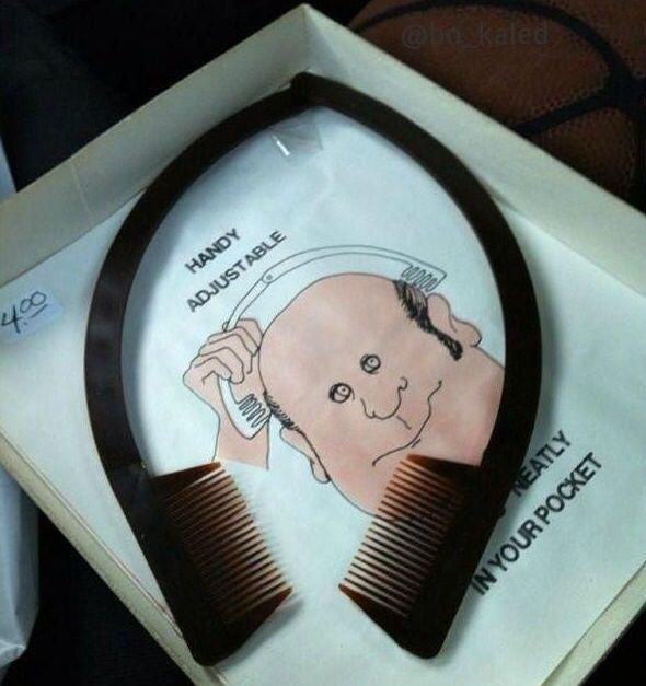 One man's Funnies: Comb for bald head