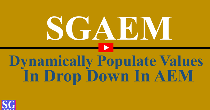 Aem Developer Learning Dynamically Populate Drop Down Values In Aem