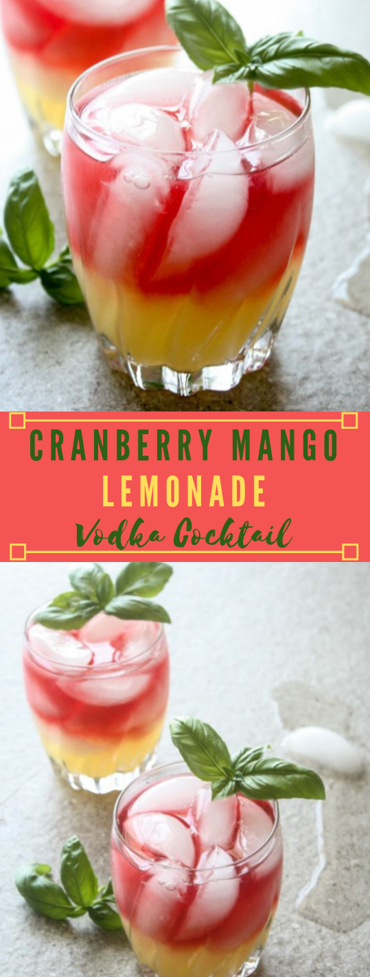 Cranberry and Mango Lemonade Vodka Cocktail #healthydrink #cocktail # ...