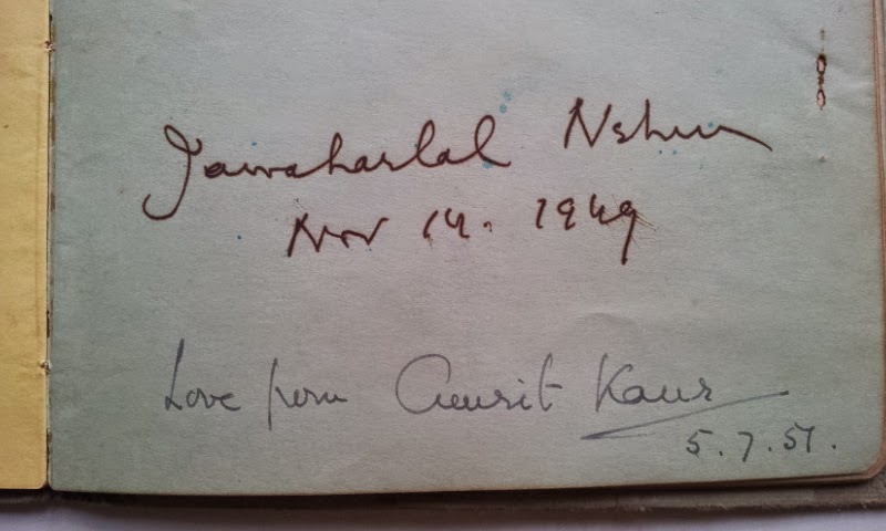 Colonial Papers: Rare Autograph Signatures of Nehru, his sisters ...