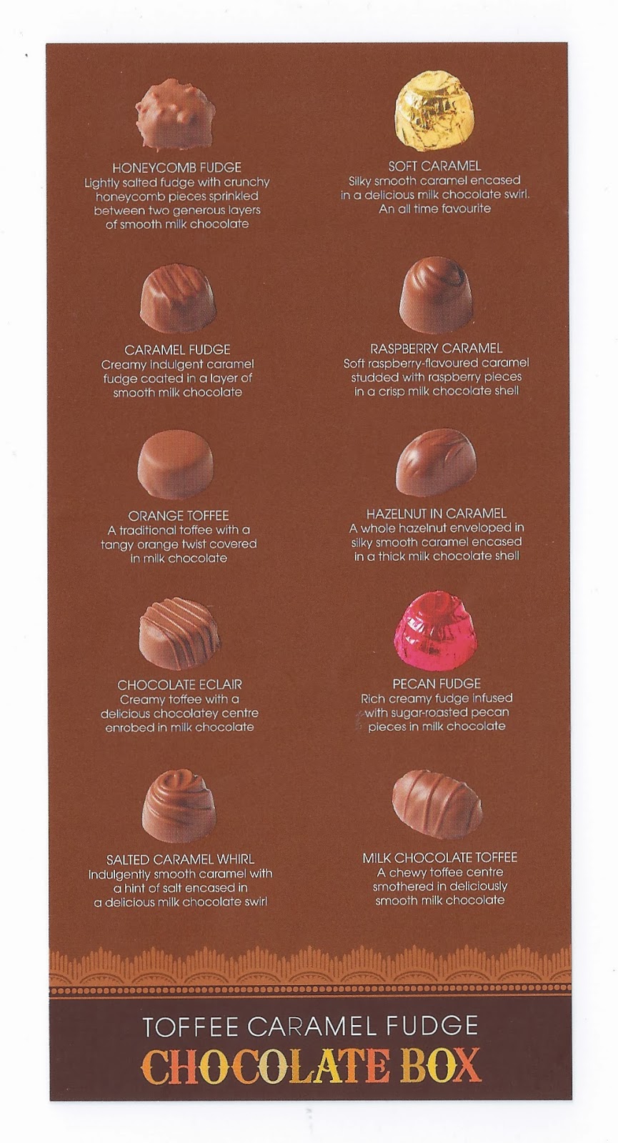 Past Print: Chocolate box menus / part two