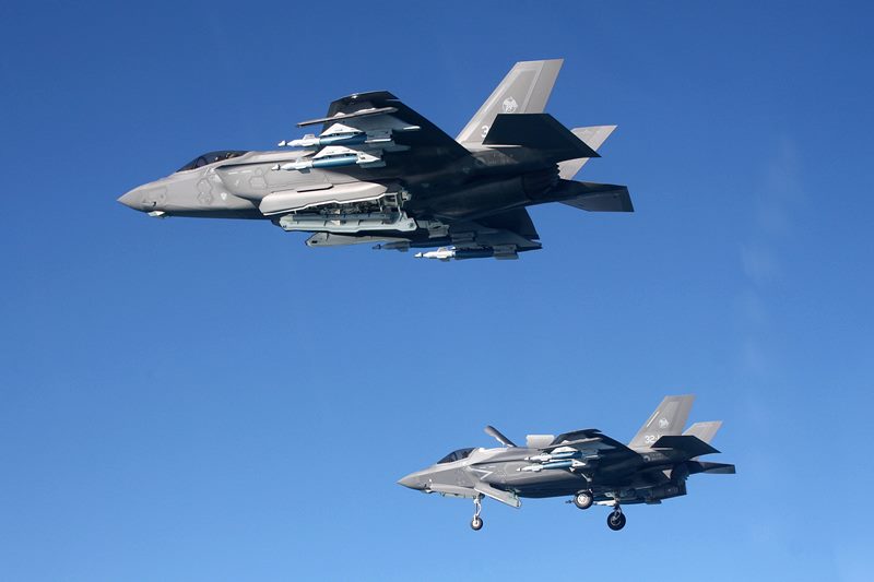 Italian Air Force F-35A, F-35B stealth fighters conduct first ever ...