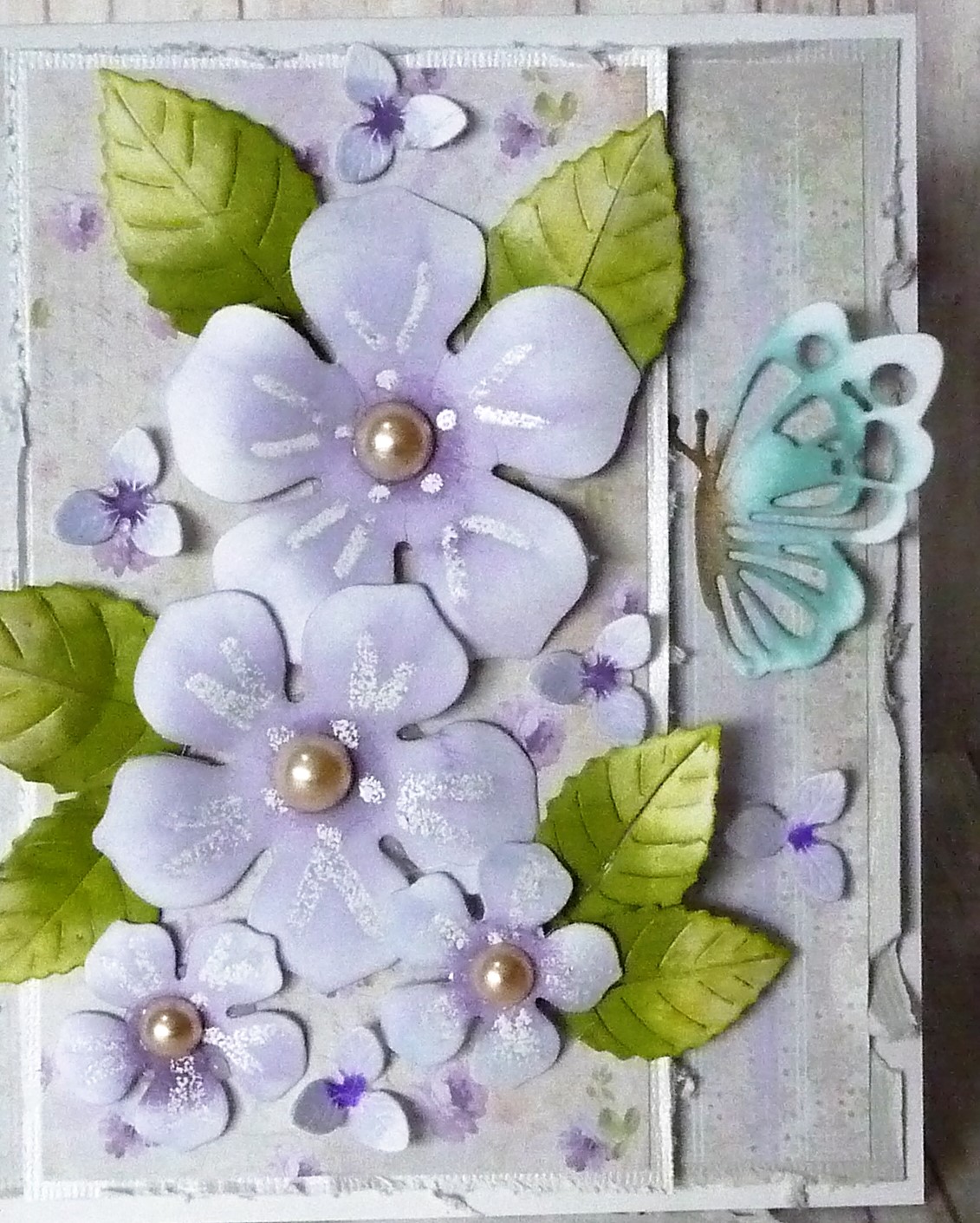 Chrissyscardland : WHITE EMBOSSED FLOWERS..