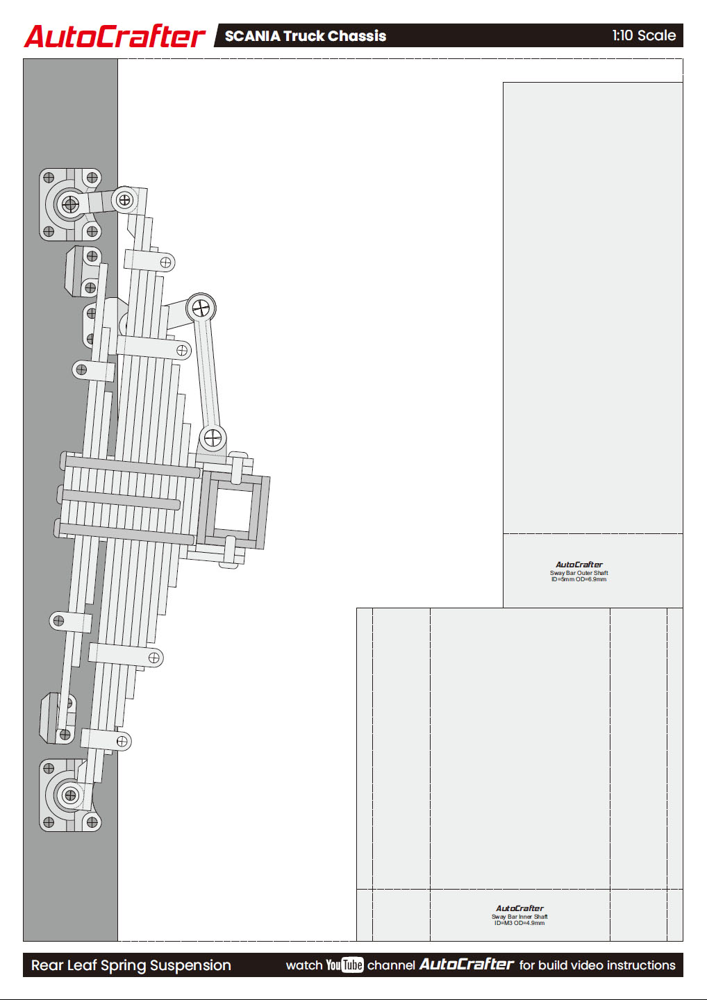 Scania RC Truck Chassis Part 11 - How To Make Rear Suspension Leaf ...