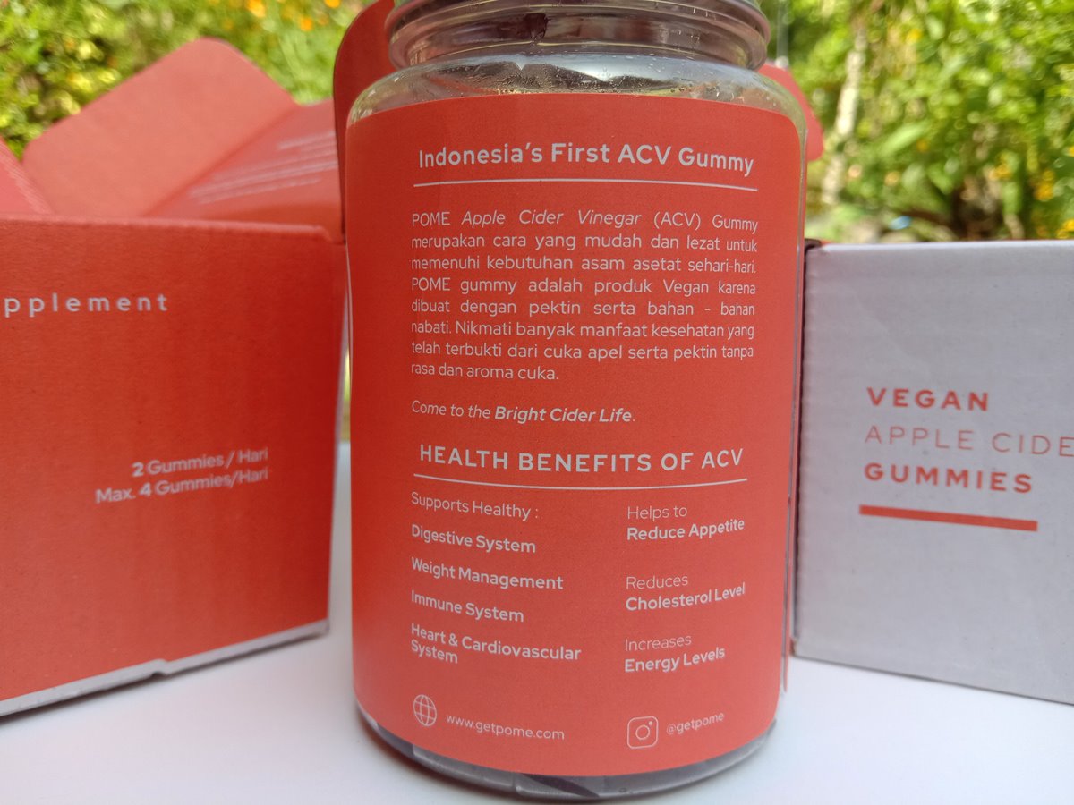 √ Healthy and Happy Living dengan POME Gummy Apple Cider Vinegar