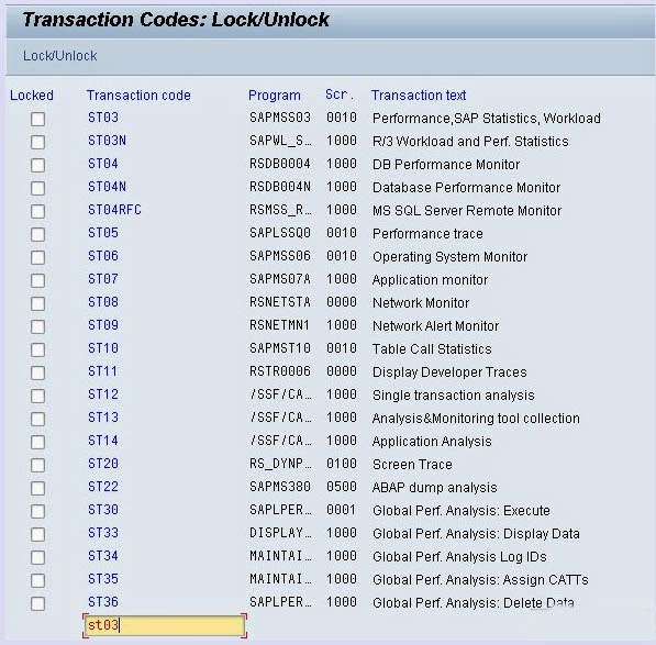 SAP Basis Tutorials: How to Lock/ Unlock transactions in SAP ( SM01 )