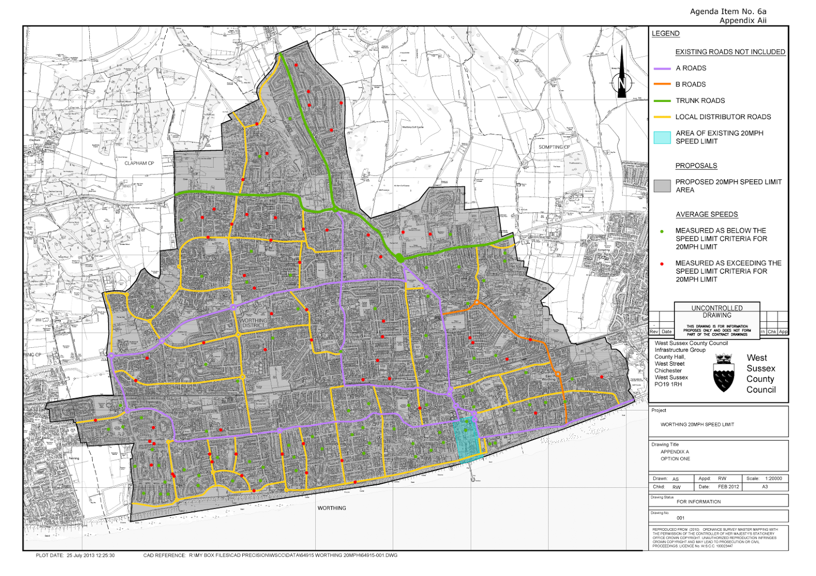 West Sussex Transport: Worthing 20mph to be Abandoned?