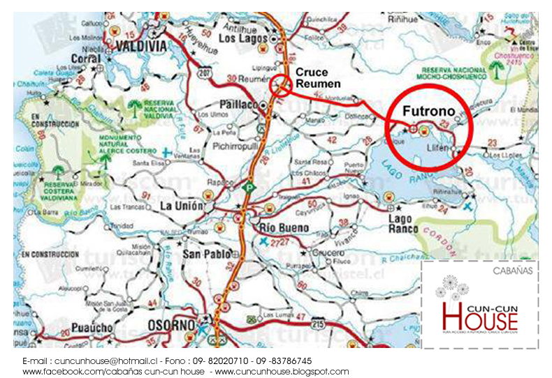 cabañas CUN-CUN HOUSE: PLAYA BAHÍA COIQUE - LAGO RANCO- FUTRONO